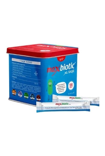 Maxbiotic XL Prebiyotik ve Probiyotik Mikroorganizma İçeren 56 Saşe