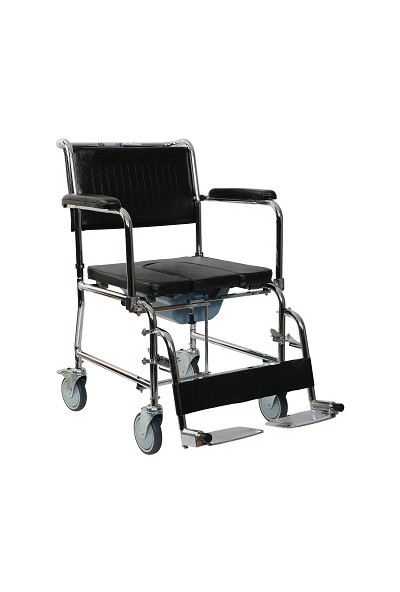 Tekerlekli Iskemle B-125F Katlanır Tuvaletli Banyo Sandalyesi Tekerlekli Iskemle B-125F Katlanır Tuvaletli Banyo Sandalyesi