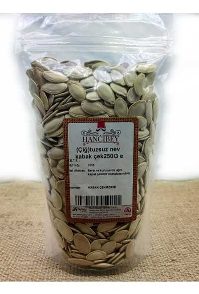 Hancıbey Kabak Çekirdeği Çiğ (Tuzsuz) 250 gr
