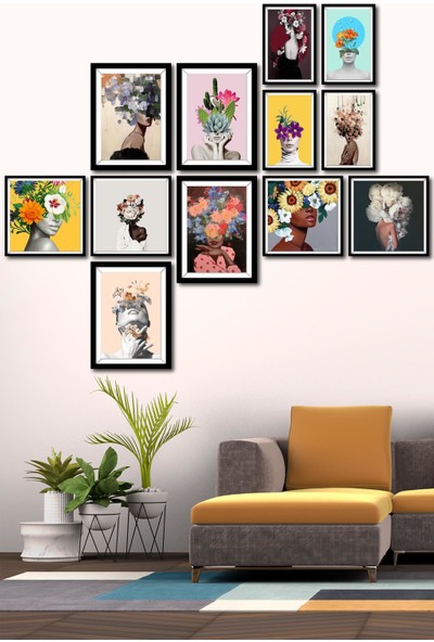 Rems Shop 12 Parça Çerçeve Görünümlü Mdf Tablo Rems Shop 12 Parça Çerçeve Görünümlü Mdf Tablo