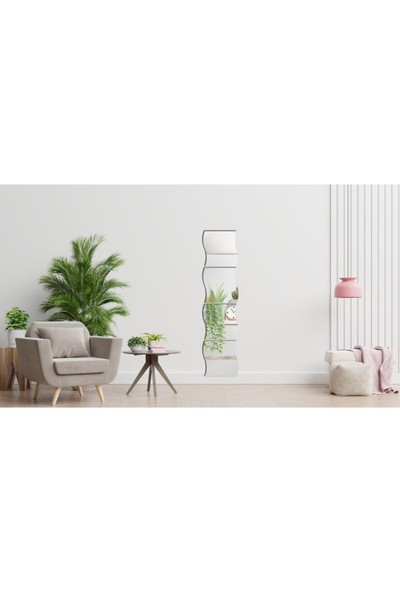 Walldeco Dekoratif Pleksi Dalgalı Dörtgen Ayna 4 Adet Walldeco Dekoratif Pleksi Dalgalı Dörtgen Ayna 4 Adet