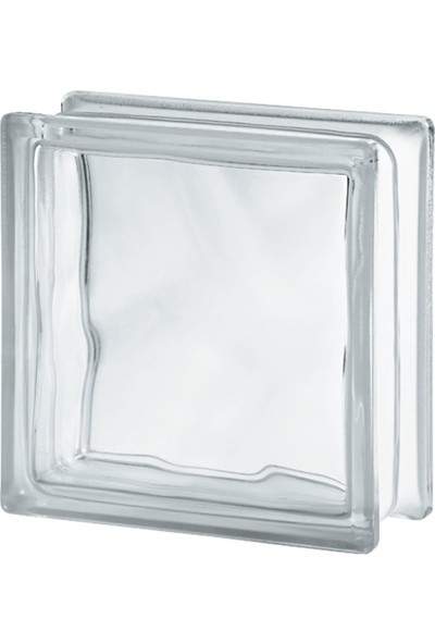 Seves Şeffaf Dalgalı Model Seves Cam Tuğla 19X19X8CM Seves Şeffaf Dalgalı Model Seves Cam Tuğla 19X19X8CM