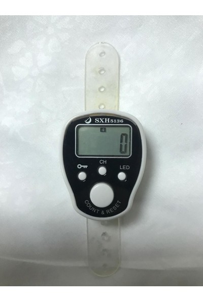 Hac Dünyası Tuş Kilitli 5 Hafızalı Işıklı Zikirmatik (3 Adet)Beyaz