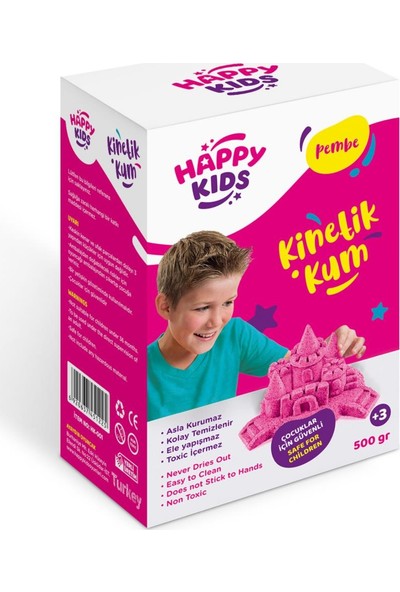 Happy Kids 500GR Pembe Kinetik Kum Kutulu Hareketli Oyun Kumu Happy Kids 500GR Pembe Kinetik Kum Kutulu Hareketli Oyun Kumu