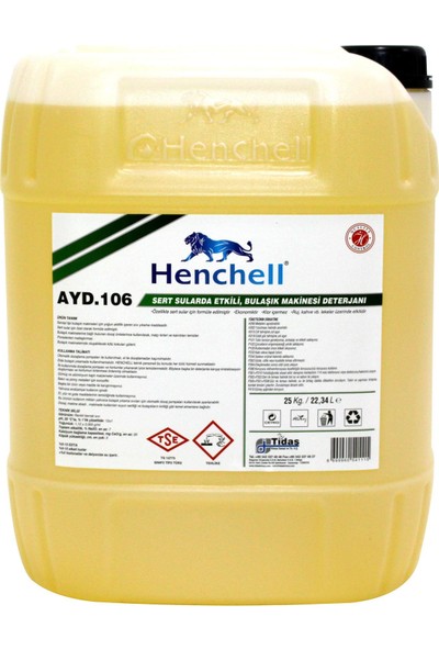 HENCHELL ENDÜSTRİYEL BULAŞIK MAKİNESİ DETERJANI 25 KG
