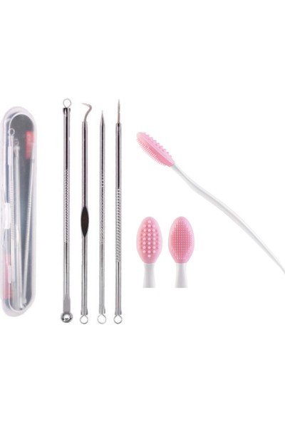 Lusso Cosmetic 4lü Komedon Paslanmaz Siyah Nokta ve Akne Temizleyici + Siyah Nokta Temizleyici Dudak Peeling Fırça Lusso Cosmetic 4lü Komedon Paslanmaz Siyah Nokta ve Akne Temizleyici + Siyah Nokta Temizleyici Dudak Peeling Fırça