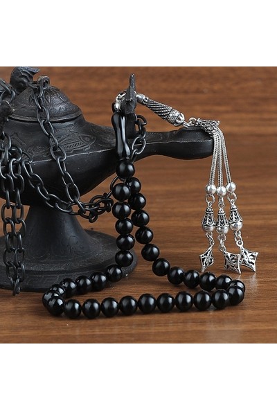 İnan Tesbih Gümüş Püsküllü Sade Oltu Tesbih İnan Tesbih Gümüş Püsküllü Sade Oltu Tesbih