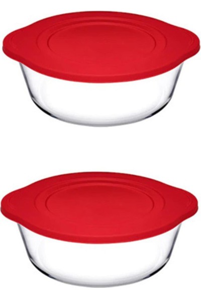Paşabahçe 2'li Kapaklı Yuvarlak Borcam 2100CC 59001