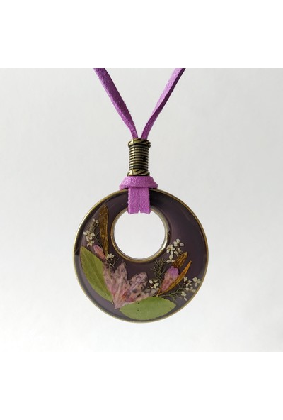 Halley Concept Özel El Yapımı Çiçek Tasarım Reçine Kadın Kolye