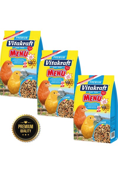 Vitakraft Menu Premium Kanarya Yemi 500 gr x 3 Adet Vitakraft Menu Premium Kanarya Yemi 500 gr x 3 Adet