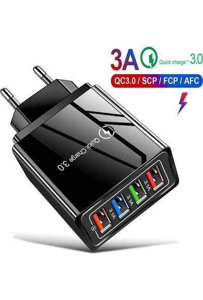 Qualcomm USB 3.0 Çoklu Şarj Cihazı Siyah
