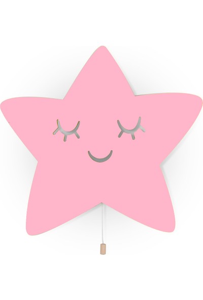 Woodcas Ahşap Çocuk & Bebek Odası Pembe Yıldız Gece Lambası Woodcas Ahşap Çocuk & Bebek Odası Pembe Yıldız Gece Lambası