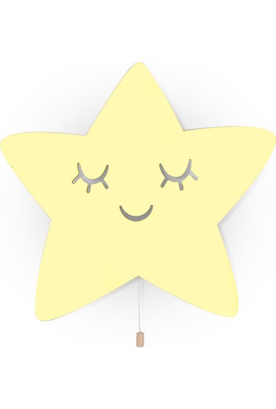 Woodcas Ahşap Çocuk & Bebek Odası Yıldız Tozu Rengi Yıldız Gece Lambası Woodcas Ahşap Çocuk & Bebek Odası Yıldız Tozu Rengi Yıldız Gece Lambası