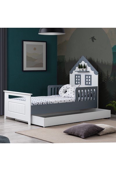 Setay Montessori Karyola, Casa Yavru Yataklı Montessori Yatak - Antrasit