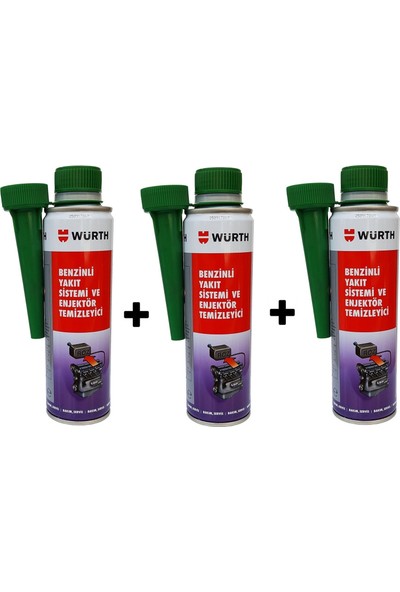 Würth Benzin Enjektör Temizleyici Yeni Nesil Performans Arttırıcı 300 ml 3 Adet Würth Benzin Enjektör Temizleyici Yeni Nesil Performans Arttırıcı 300 ml 3 Adet