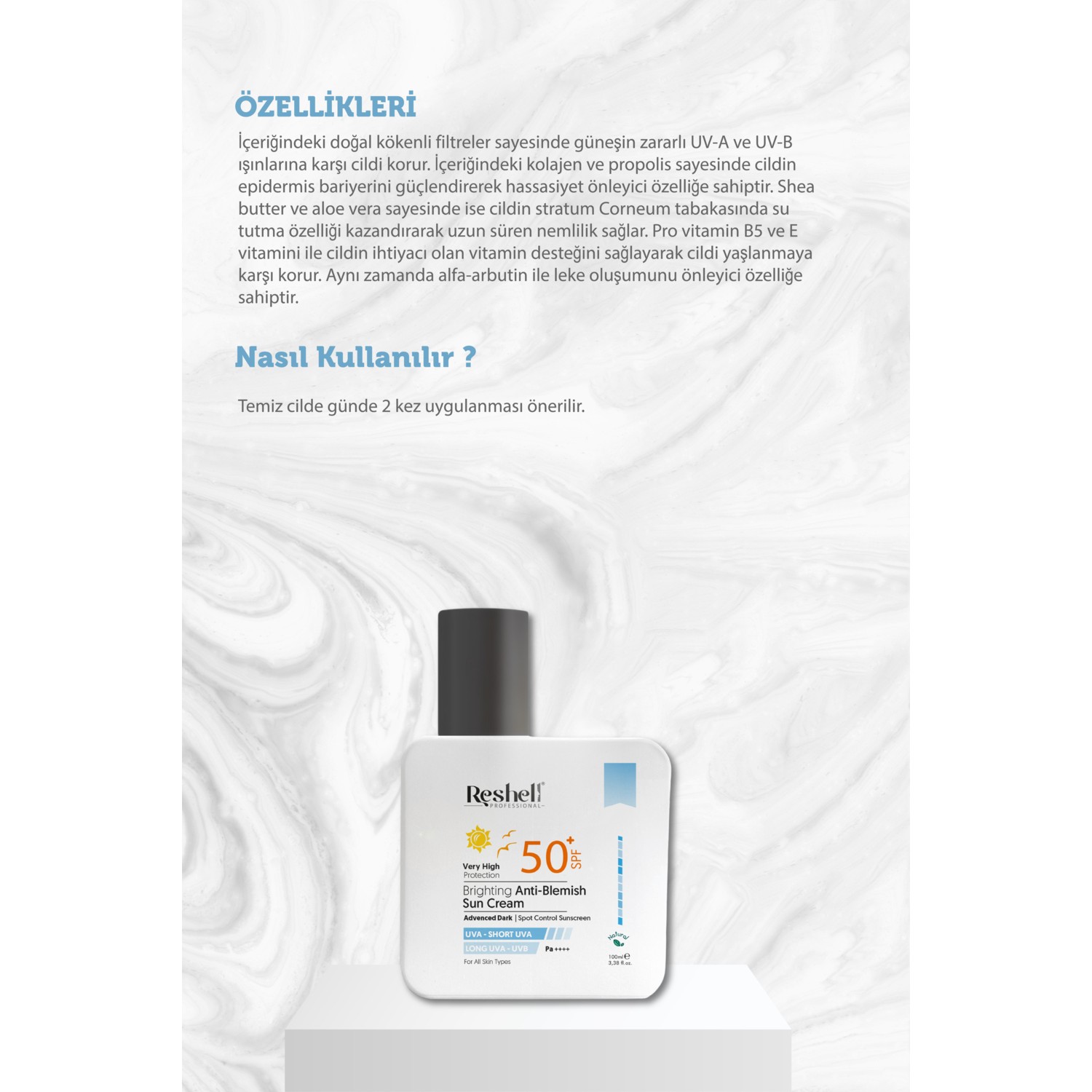 Reshell Lekeli Ciltlere Özel Yüksek Korumalı Yüz Güneş Kremi Fiyatı