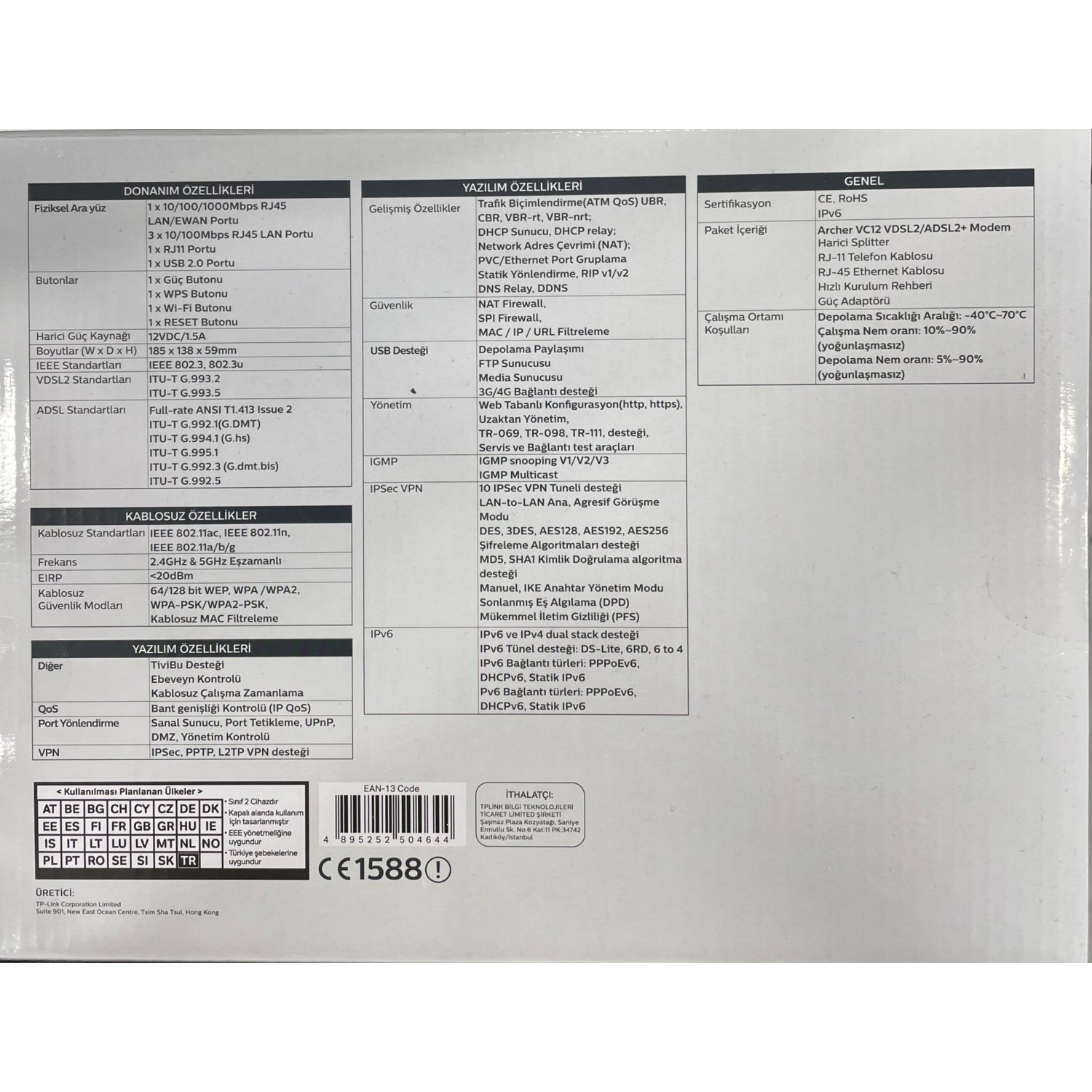 TP-LINK Tp Lınk Archer VC12 Vdsl Modem Fiyatı - Taksit Seçenekleri