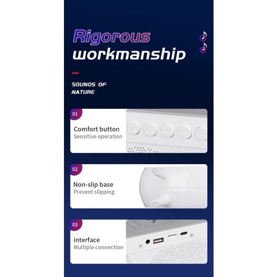 Mikado MD-G111 Rgb Işıklı Kablosuz Şarj Bluetooth Hoparlör Speaker 15 ...