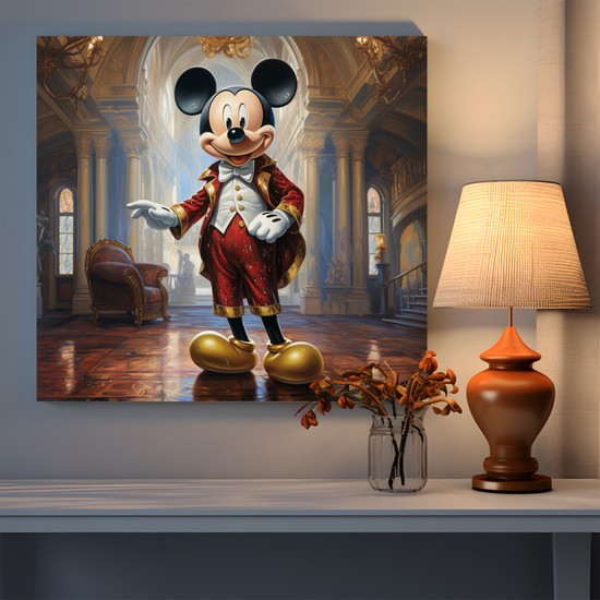 Painted Anarchy Gerçekçi Mickey Mouse Castle Canvas Baskı, Fiyatı
