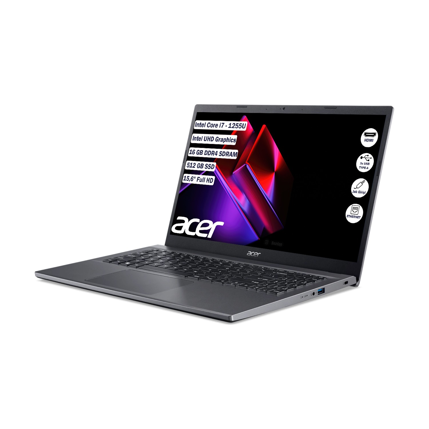 Acer Extensa 15 Intel Core I7 1255U 16 GB 512 GB SSD Freedos 15.6" Fhd ...