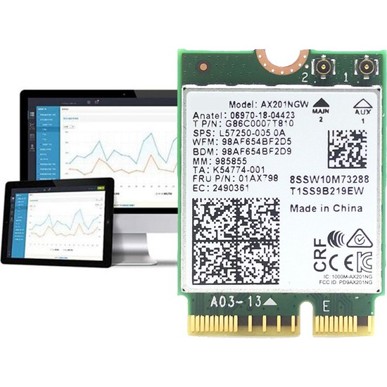 Decisive AX201 AX201NGW Wifi Kartı ile 2xantenna M.2 Cnvio2 Fiyatı