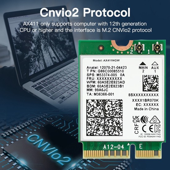 Decisive AX411 Wifi Kartı + Anten Wifi 6e Cnvio2 Bt 5.3 Fiyatı