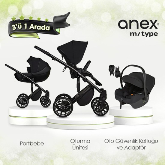 Anex 3'ü 1 Arada Set - Siyah Bebek Arabası Fiyatı