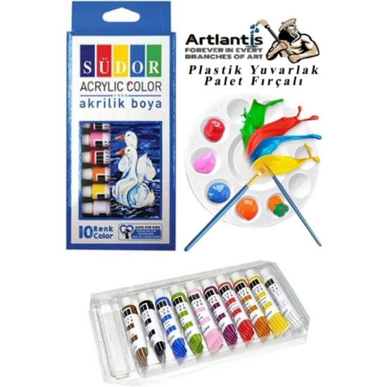 Artlantis Akrilik Boya 10 Renk 9 ml Tüp 1 Paket 10 Lu Fiyatı