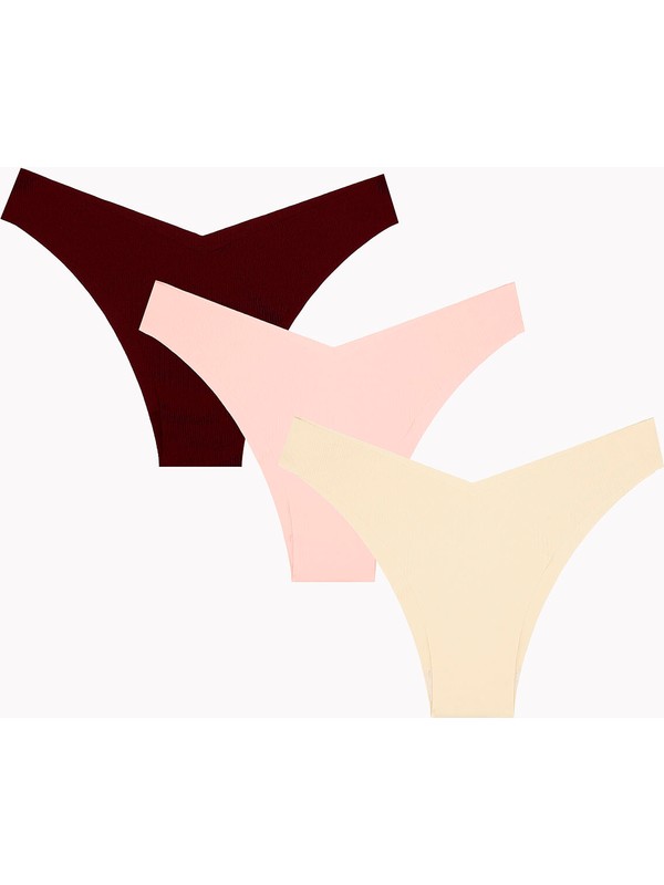 Nbb Ten Bordo Cappuccino 3lü Lazer V Shape Brazillian Külot Fiyatı