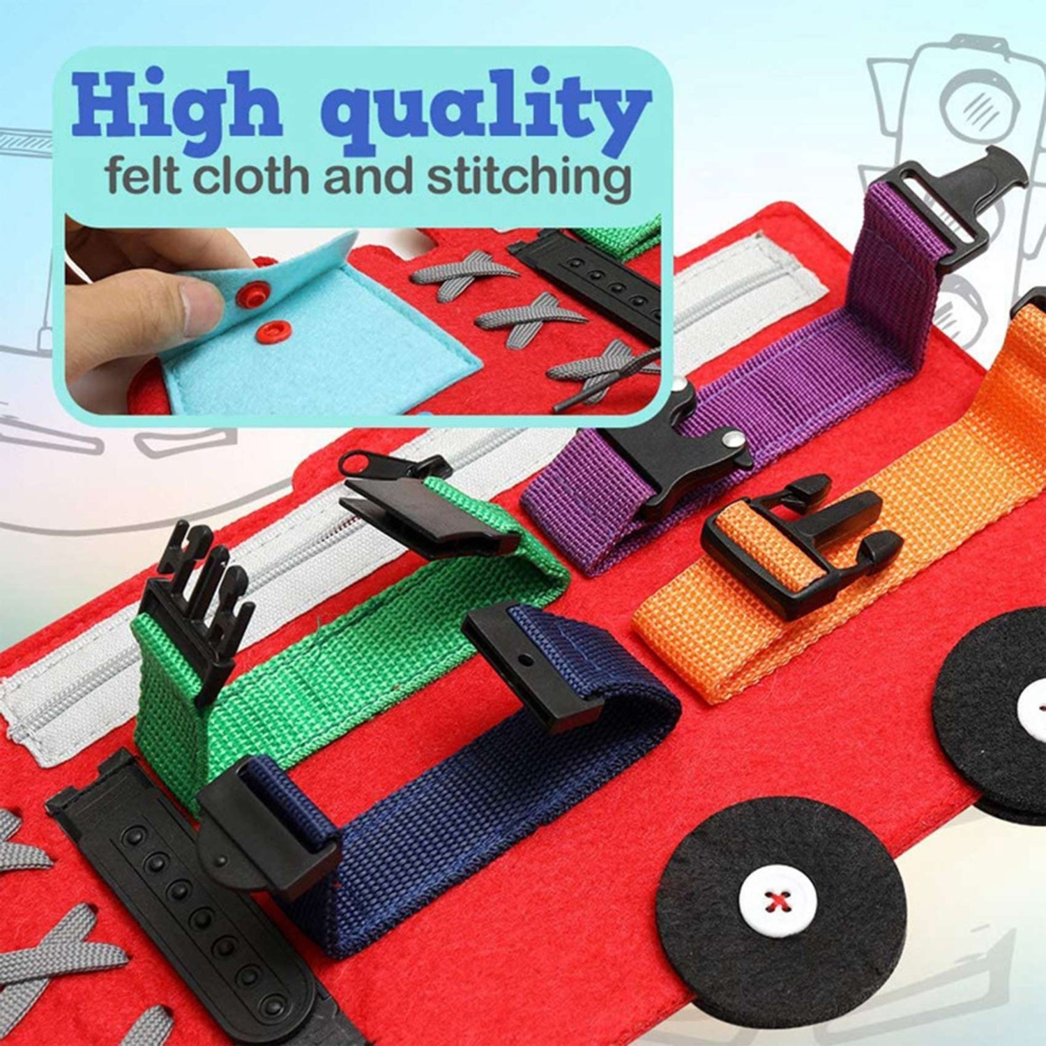 Hermoso Itfaiye Aracı Meşgul Tahta Oyuncakları Çocuklar Duyusal Temel ...