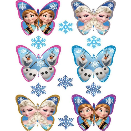 Atölye7tasarım Elsa Frozen Kelebek A4 Boyutunda Yenilebilir Fiyatı