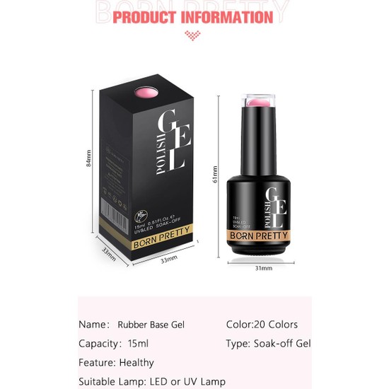 Born Pretty Rubber Base Jel 01 (56595-01) Fiyatı