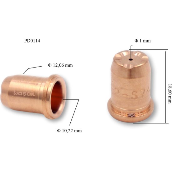 Trafimet S75 1mm Plazma Kesim Memesi PD0114-10 1 adet Fiyatı