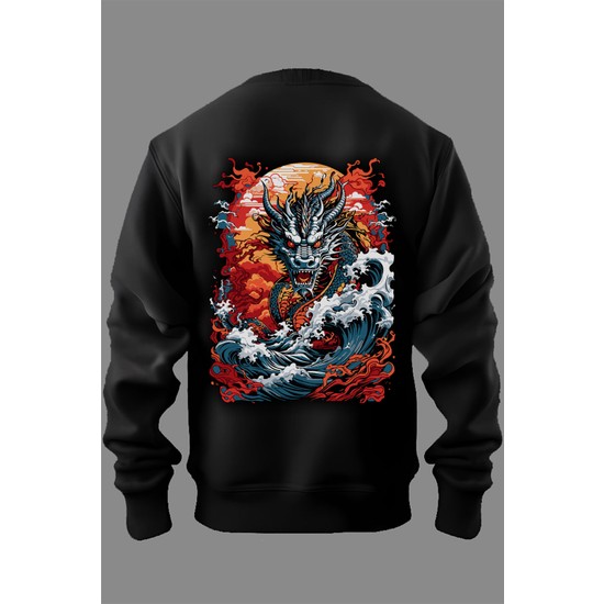 Lush Blood Lushblood Dragon Sırt Baskılı Trend Sweatshirt Fiyatı