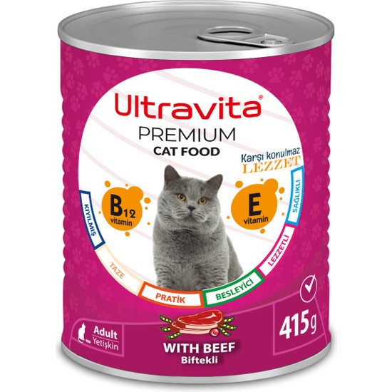Ultravita Premium Yüksek Proteinli Sığır Etli Konserve Yaş Fiyatı