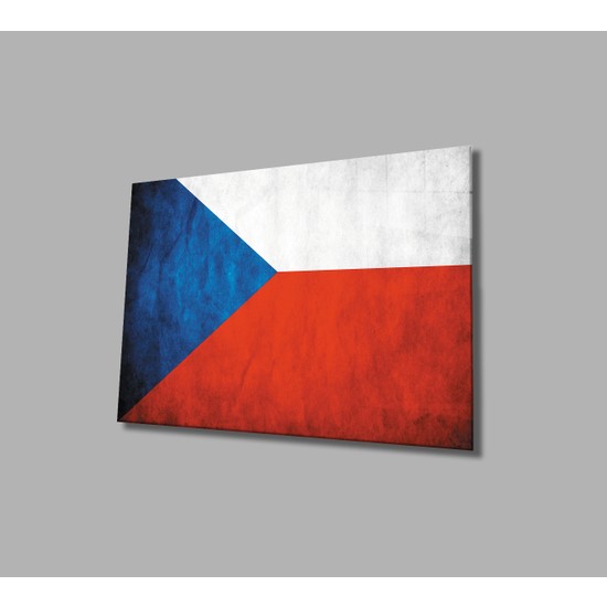 Çek Cumhuriyeti Bayrağı Cam Tablo Czech Republic Flag Fiyatı