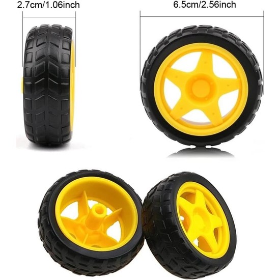 Fsfyb 8 Paket Tt Motor Tekerlekleri Yedek Akıllı Araba Robot Fiyatı