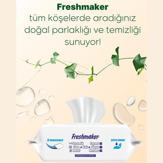 Freshmaker Çamaşır Suyu Katkılı Yüzey Temizlik Havlusu 100 Fiyatı