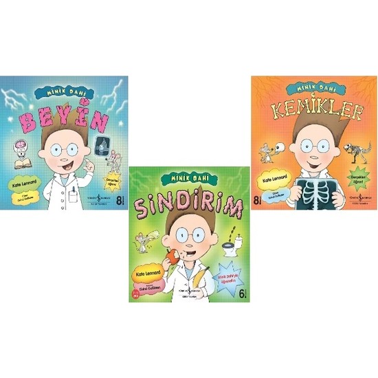 Minik Dahi Kemikler - Beyin - Sindirm 3 Kitap Set - Kate Kitabı