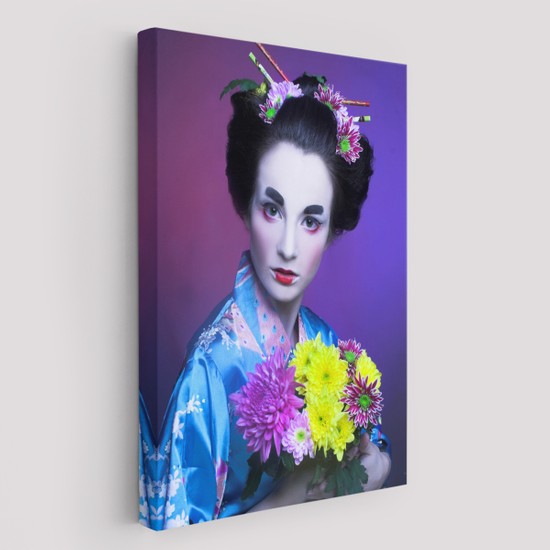 Mavi Kimonolu Geyşa TABLO-5977 Fiyatı - Taksit Seçenekleri