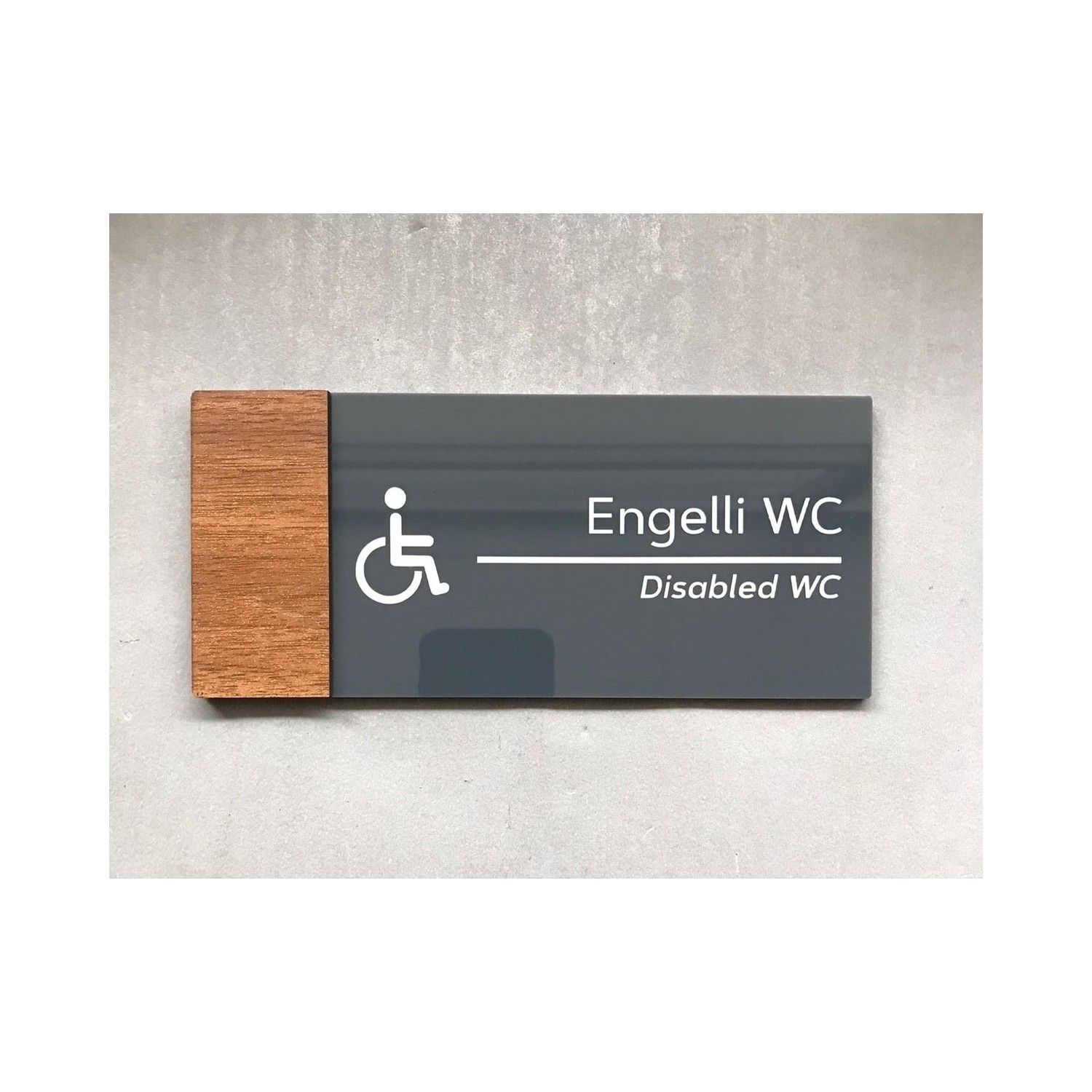 Yönline Wooden Serisi Engelli Wc Yönlendirme Levhası Fiyatı