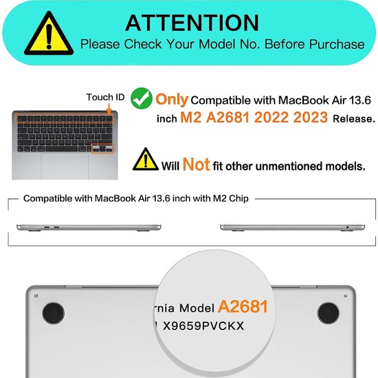 Jingyi MacBook Air M2 Kılıfı Için 13.6 Inç 2022 Model A2681 Fiyatı