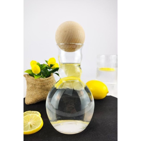 Digithome Ahşap Kapaklı Cam Su ve Mini Sürahi Karaf Sunum Fiyatı