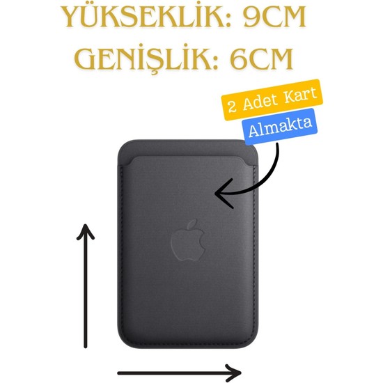 Ledoren Apple Iphone Uyumlu Telefon Arkası Magsafe Cüzdan Fiyatı
