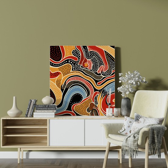 Painted Anarchy Geometrik Aborijin Tuval Baskı - Aborijin, Fiyatı