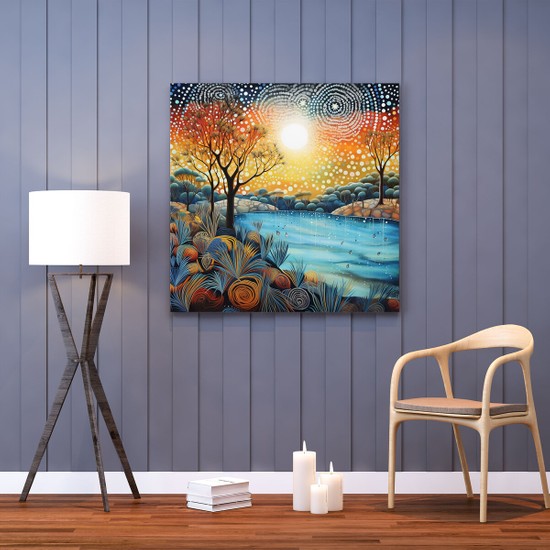 Painted Anarchy Aborijin Suluboya Tuval Baskısı - Aborijin, Fiyatı