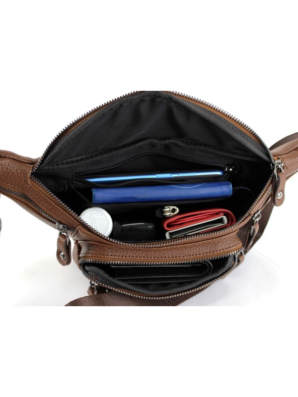 Derise Club Erkek Taba Renk Çok Cepli Omuz ve Bel Çantası Fiyatı