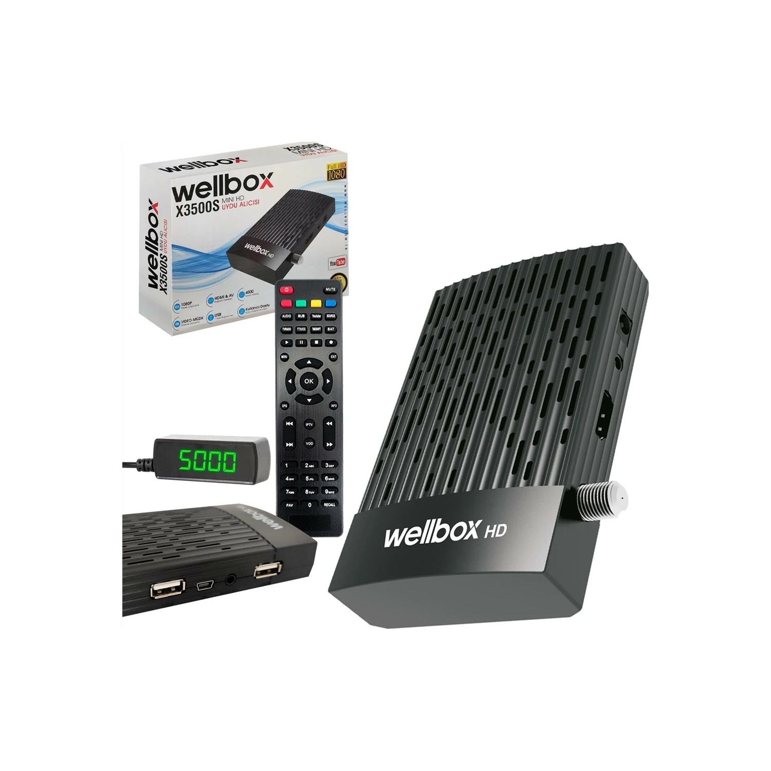 Wellbox Uydu Alıcı Mini Hd Wellbox X-3500S Fiyatı