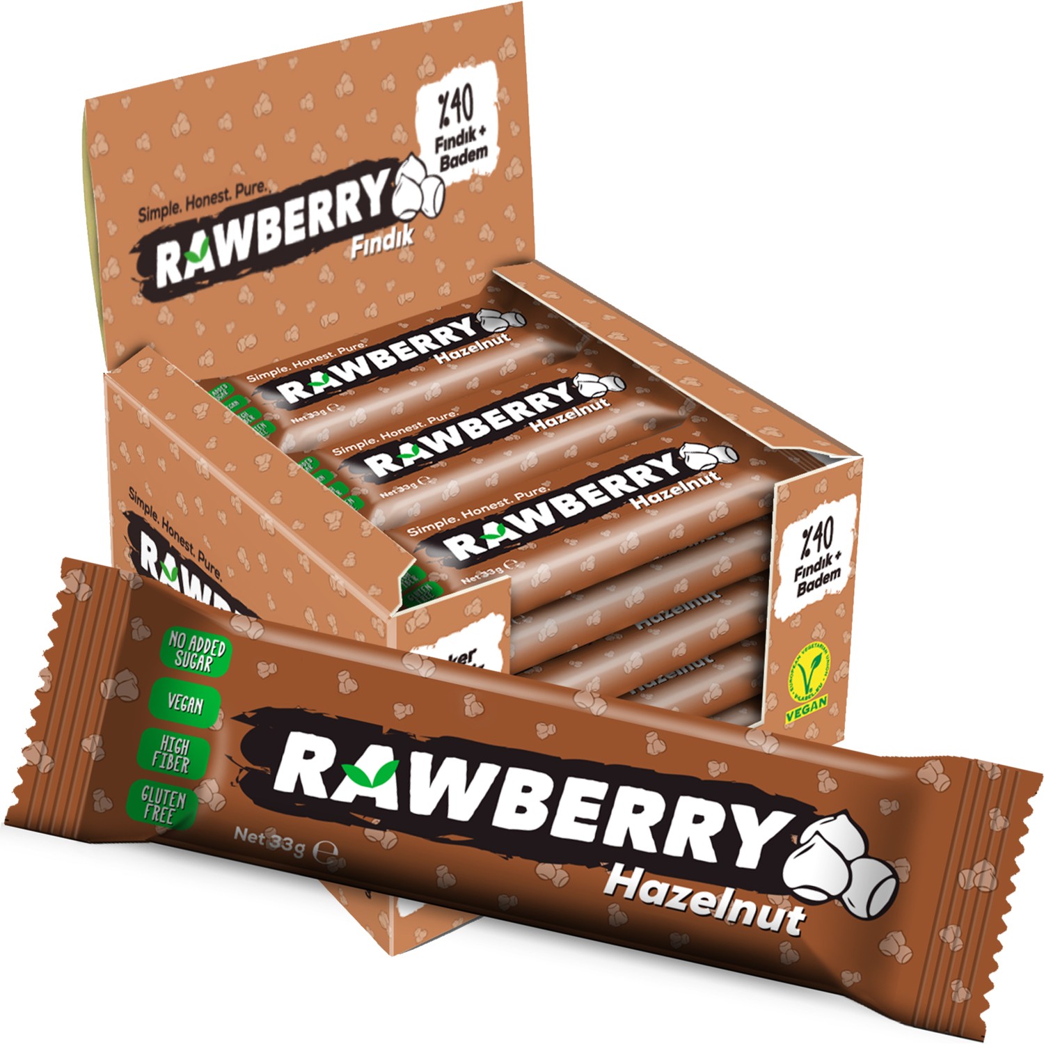 Rawberry Fındıklı Şeker Ilavesiz Vegan Glütensiz Kuruyemiş Fiyatı
