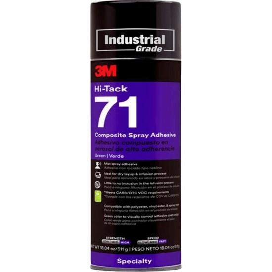 3M ™ Hi-Tack 71 Kompozit Sprey Yapıştırıcı, Yeşil - 500 ml Fiyatı